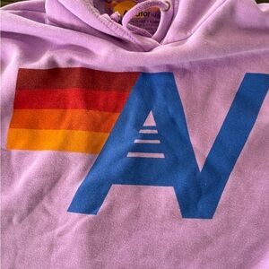 Aviator Nation | Tops | Aviator Nation Neon Purple Cropped Logo Hoodie ...